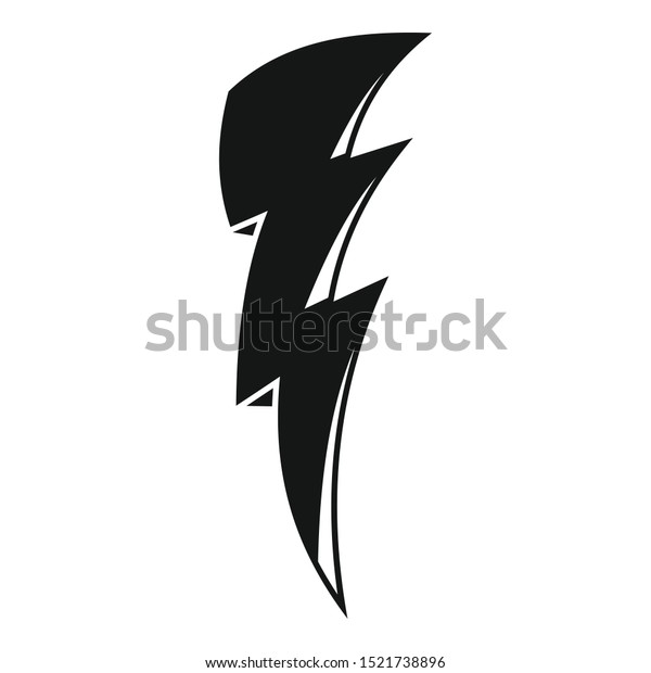 Art Lightning Bolt Icon Simple Illustration Stock Vector (Royalty Free ...