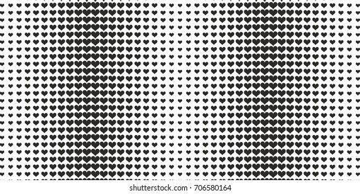 Art Monochrome Hearts Pattern Background Vector Stock Vector (Royalty ...