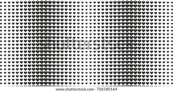 Art Monochrome Hearts Pattern Background Vector Stock Vector (Royalty ...