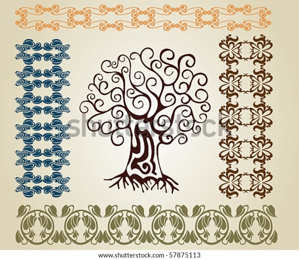 Art Nouveau Tree Stock Vector (Royalty Free) 57875113 | Shutterstock