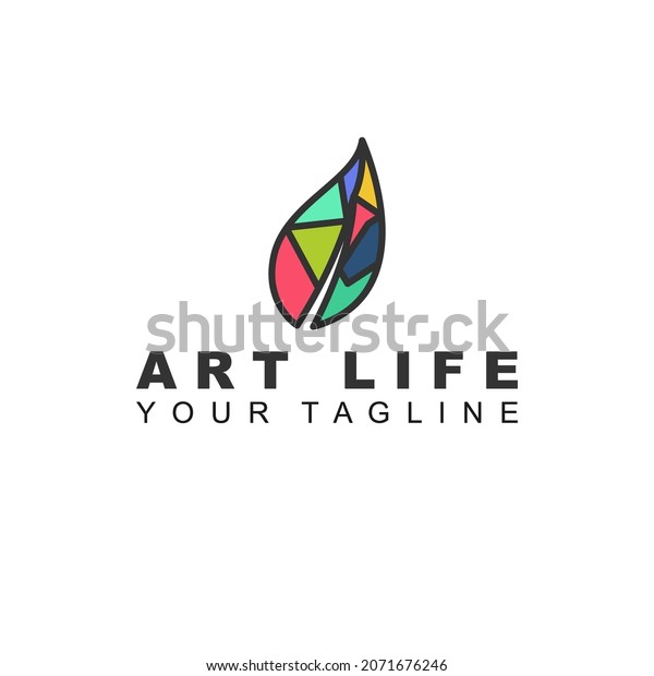 Art Painting Logo Design Vector Stock Vector (Royalty Free) 2071676246 ...
