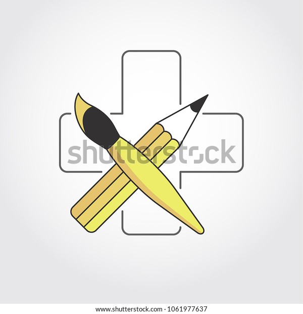 Art Therapy Logo Vector Icon Template Stock Vector (Royalty Free ...