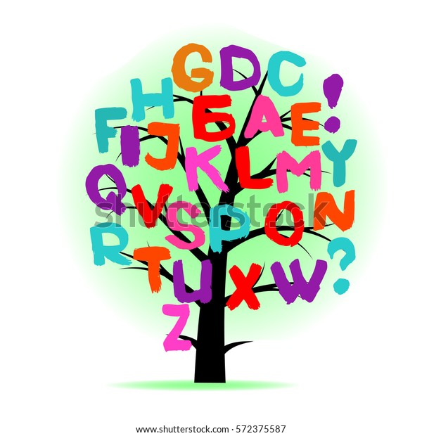 Art Tree Letters Alphabet Your Design เวกเตอร์สต็อก (ปลอดค่าลิขสิทธิ์ ...