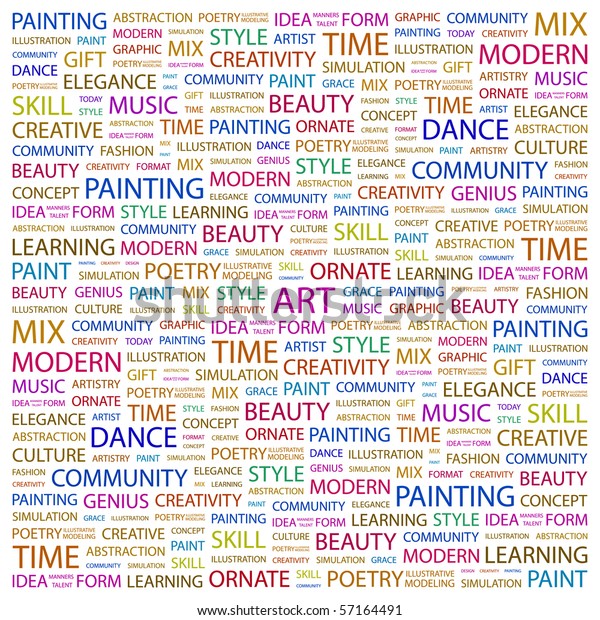 Art Word Collage On White Background Stock Vector (Royalty Free ...