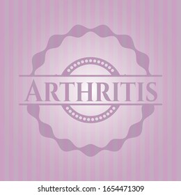 Arthritis Pink Emblem Retro Vector Illustration Stock Vector (Royalty ...