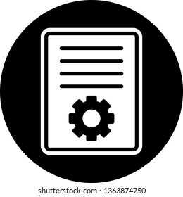 Technical Documentation Icon Instruction Sign Quality Stock Vector ...