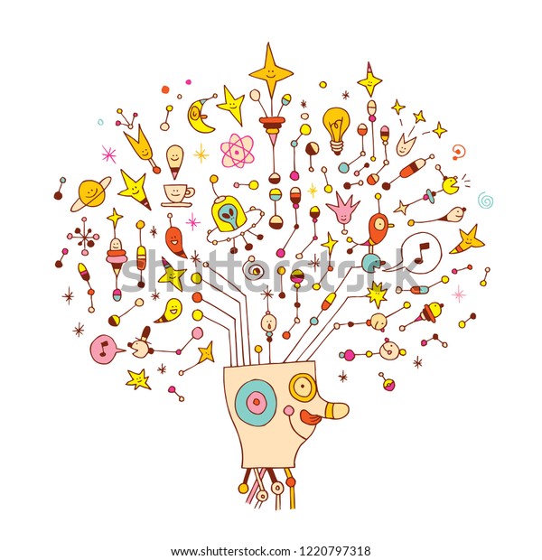 Artificial Intelligence Cartoon Concept Illustration Stock Vector ...