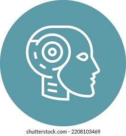 Artificial Intelligence Humanoid Outline Icon Stock Vector (Royalty ...