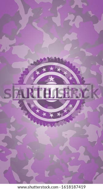 Artillery Pink Camo Emblem Vector Illustration Stock Vector (Royalty ...