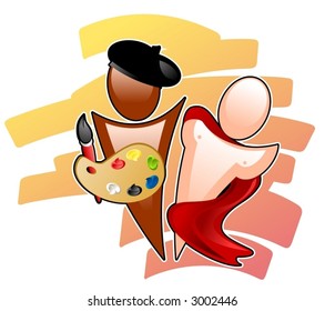 Artist His Model Stock Vector (Royalty Free) 3002446 | Shutterstock