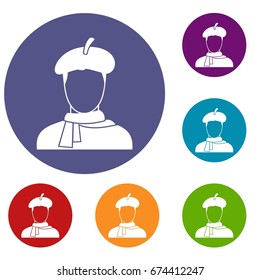 Artist Icons Set Flat Circle Reb Stock Vector (Royalty Free) 674412247 ...