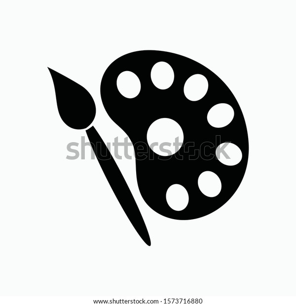 Artist Paint Icon Vector Sign Symbol Stock Vector (Royalty Free ...