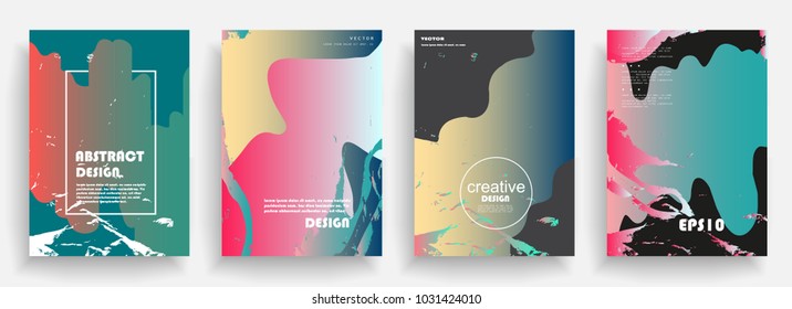 Artistic Covers Design Creative Colors Backgrounds Stock Vector ...