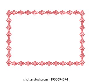 Artistic Creative Red Floral Border Vector Stock Vector (Royalty Free ...