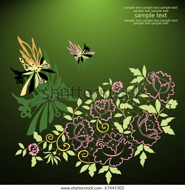 Artistic Flower Background Your Text Stock Vector (Royalty Free ...
