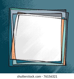 Artistic Freehand Frame Chalk Technique Textured Stock Vector (Royalty ...