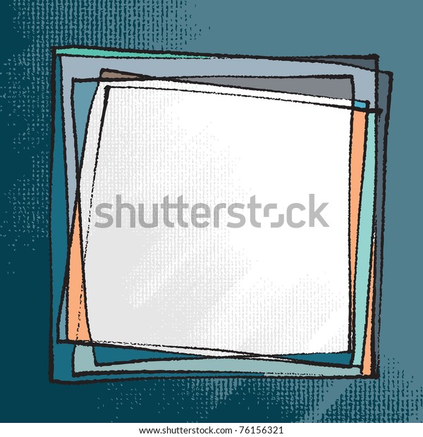 Artistic Freehand Frame Chalk Technique Textured Stock Vector (Royalty ...