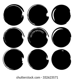 Artistic Hand Drawn Round Ink Swatch Stock Vector (Royalty Free ...