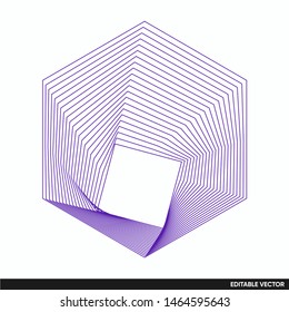 Artistic Hexagon Line Art Vector Design Stock Vector (Royalty Free ...