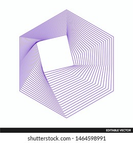 Artistic Hexagon Line Art Vector Design Stock Vector (Royalty Free ...