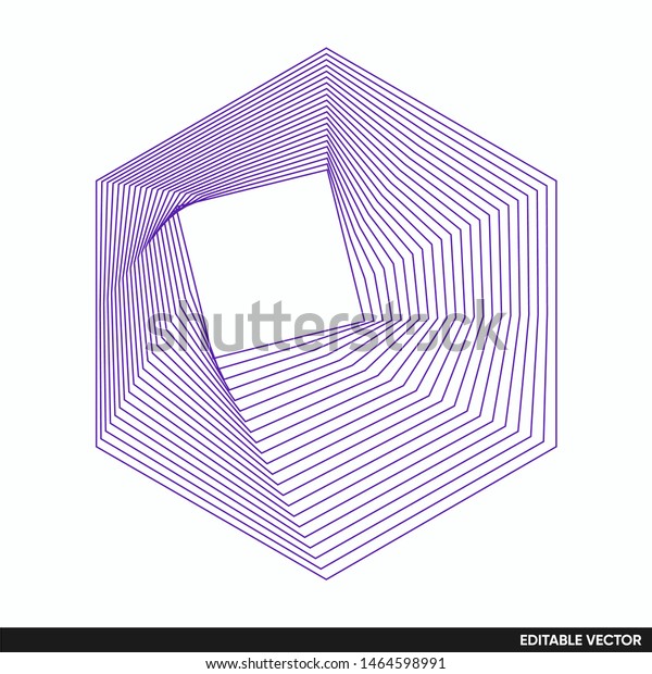Artistic Hexagon Line Art Vector Design Stock Vector (Royalty Free ...