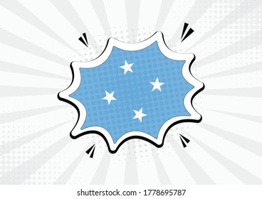 Artistic Micronesia Country Comic Flag Illustration Stock Vector ...
