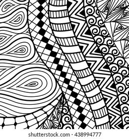 Artistically Ethnic Pattern Doodle Zentangle Tribal Stock Vector ...
