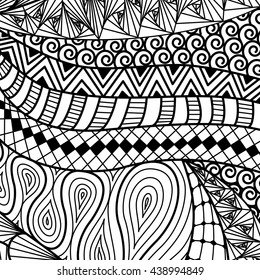 Artistically Ethnic Pattern Doodle Zentangle Tribal Stock Vector ...