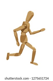 Artists Mannequin Running Stock Vector (Royalty Free) 1275651724 ...