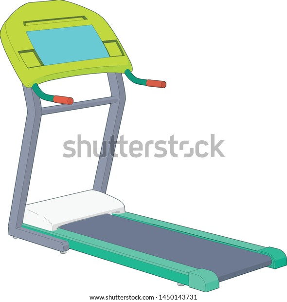 Artwork Exercise Treadmill Perspective Angle Stock Vector (Royalty Free ...
