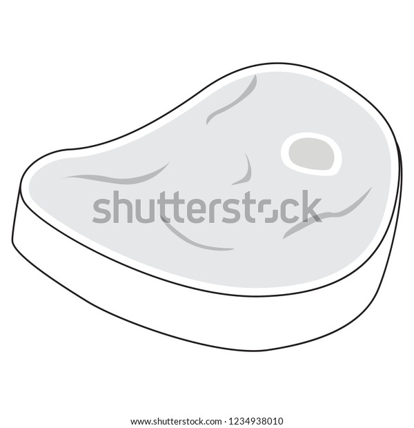 Artwork Illustration Meat Slice Animal Food Stock Vector (Royalty Free ...
