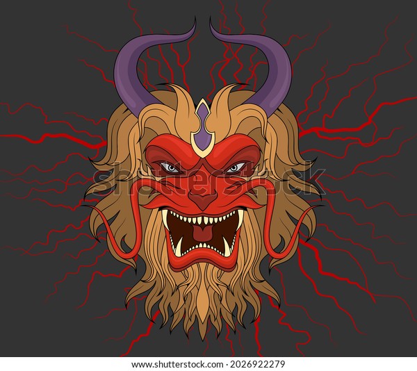 Artwork Illustration Tshirt Design Devil Engraving Stock Vector ...