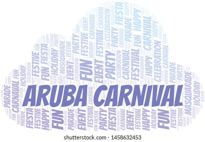 Aruba Carnival Word Cloud Vector Made Stock Vector (Royalty Free ...