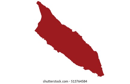 Aruba Map Red Color Stock Vector (Royalty Free) 513764584 | Shutterstock