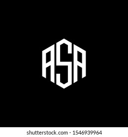 Asa Letter Logo Design Polygon Monogram Stock Vector (Royalty Free ...
