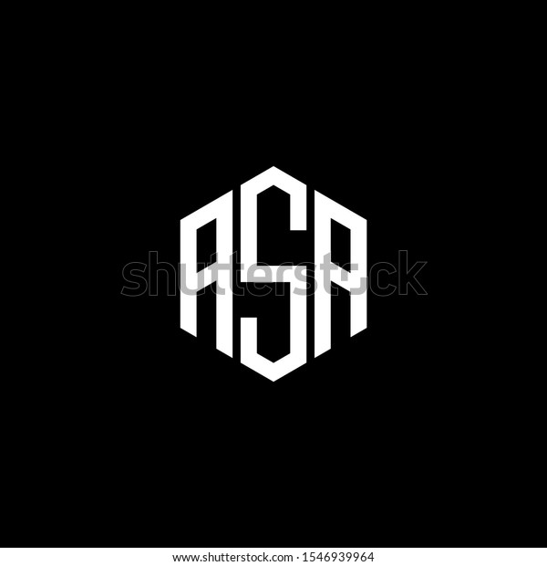 Asa Letter Logo Design Polygon Monogram Stock Vector (Royalty Free ...