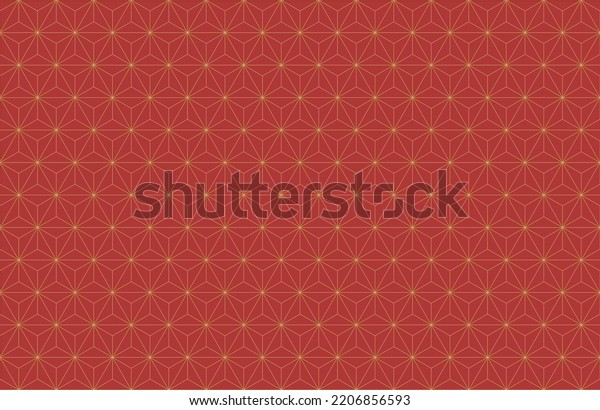 Asanoha Hemp Leaves Pattern Traditional Japanese Stock Vector (Royalty ...