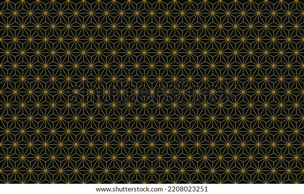 Asanoha Hemp Leaves Pattern Traditional Japanese Stock Vector (Royalty ...