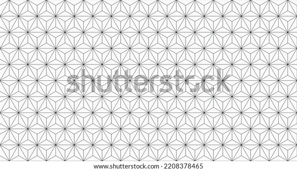 Asanoha Hemp Leaves Pattern Traditional Japanese Stock Vector (Royalty ...