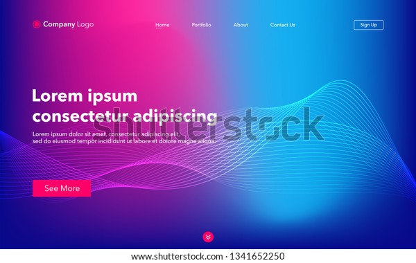 Asbtract background website Landing Page. Template for websites, or ...