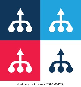 Ascending Arrow Symbol Three Circles Blue Stock Vector (Royalty Free ...