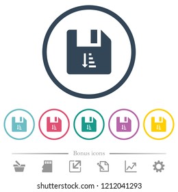 Ascending File Sort Flat Color Icons Stock Vector (Royalty Free ...