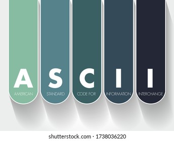 Ascii American Standard Code Information Interchange Stock Vector ...