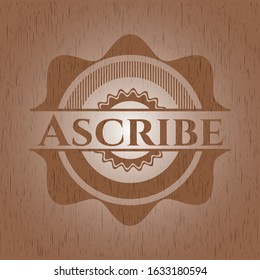 Ascribe Wood Emblem Retro Vector Illustration Stock Vector (Royalty ...
