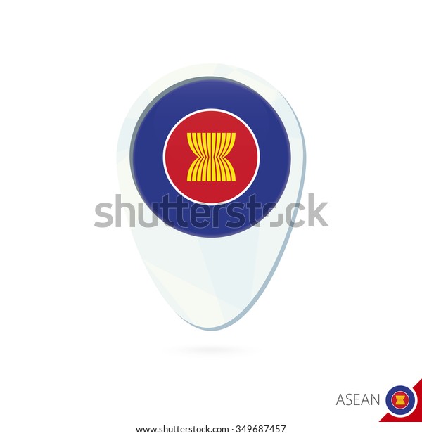 Asean Flag Location Map Pin Icon Stock Vector (Royalty Free) 349687457 ...
