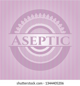 Aseptic Badge Pink Background Stock Vector (Royalty Free) 1344405206 ...