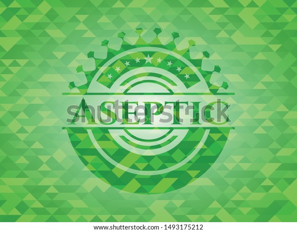 Aseptic Realistic Green Emblem Mosaic Background Stock Vector (Royalty ...