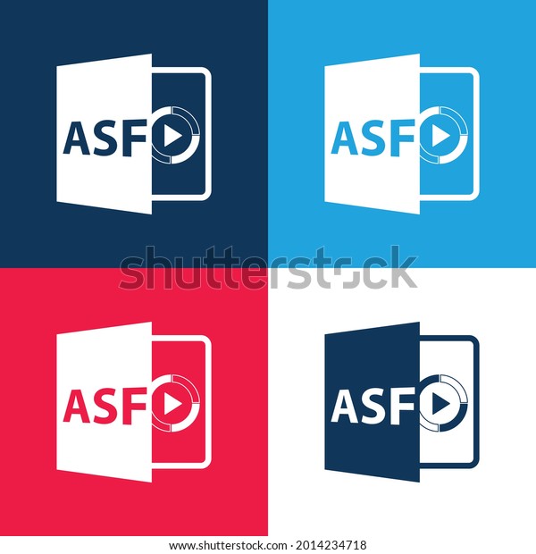 Asf File Format Symbol Blue Red Stock Vector (Royalty Free) 2014234718 ...