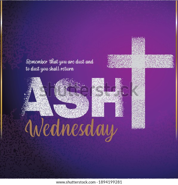 Ash Wednesday Banner Vector Illustration Stock Vector (Royalty Free ...