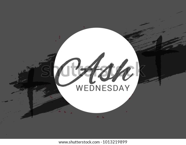 Ash Wednesday Poster Banner Background Stock Vector (Royalty Free ...